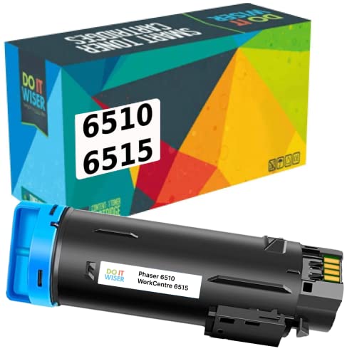 Do it Wiser Compatible Toner Cartridge Replacement for Xerox Phaser 6510 6510DN 6510DNI, Xerox WorkCentre 6515 6515DN 6515DNI 106R03477 (Cyan - High Yield)
