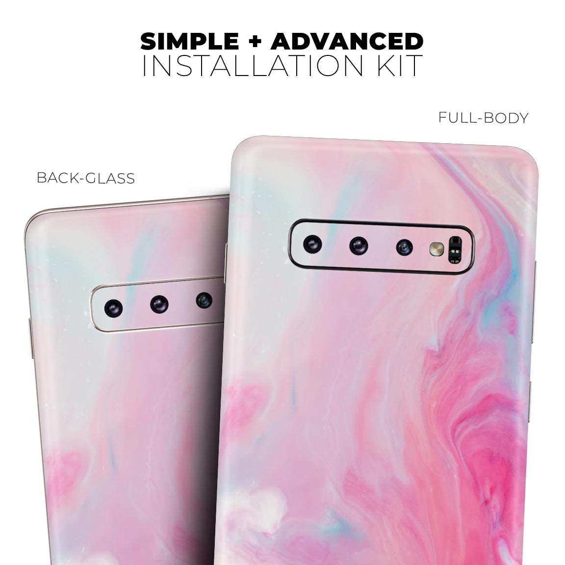 DesignSkinz Marbleized Pink Paradise V5 Protective Vinyl Decal Wrap Skin Cover Compatible with The Samsung Galaxy S20 (Screen Trim & Back Glass Skin)