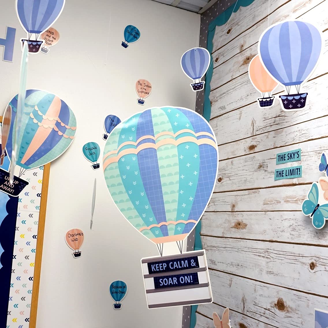 Creative Teaching Press Calm & Cool Hot Air Balloons Cut Outs, 6 in, CTP 8666