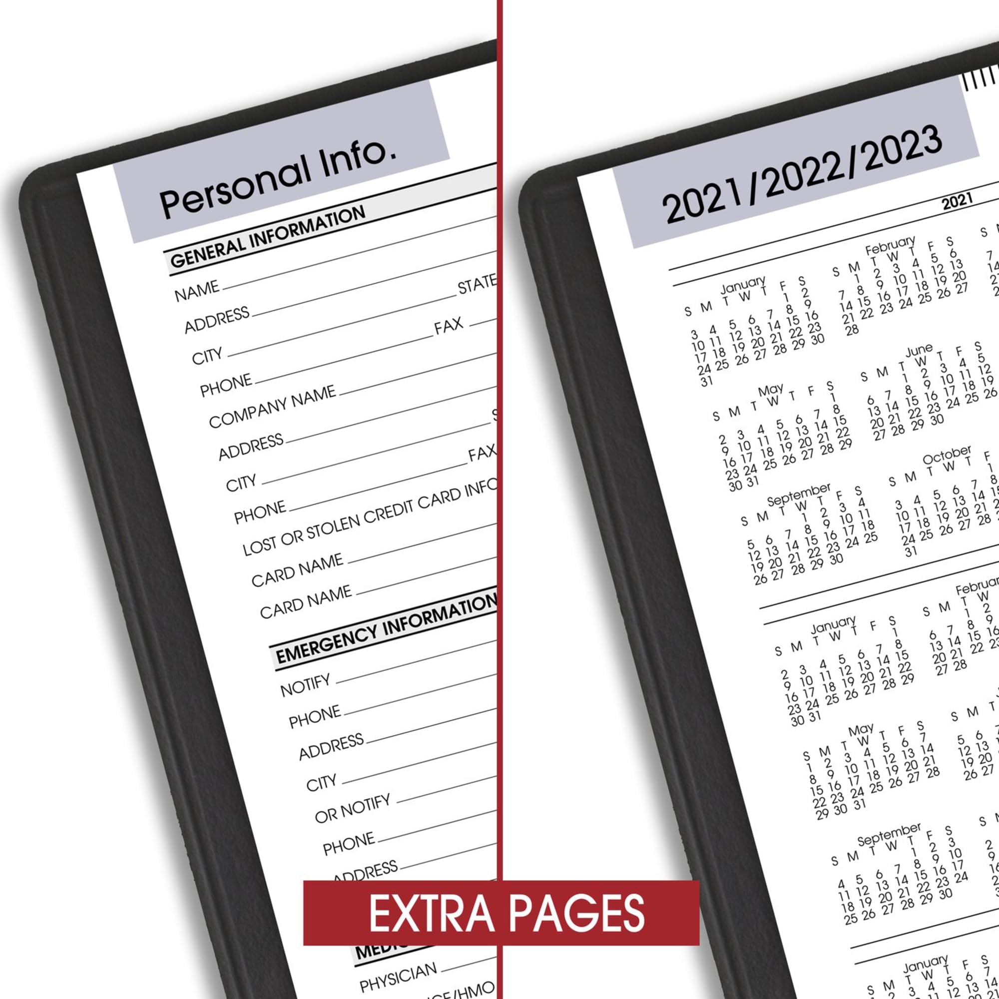 2022 Weekly Appointment Book & Planner by AT-A-GLANCE, 5" x 8", Small, Tabbed Telephone/Address Pages, DayMinder, Black G21000)