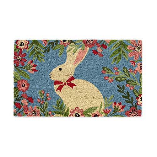 DII Animal Collection Natural Coir Doormat, 17x29, Easter Bunny