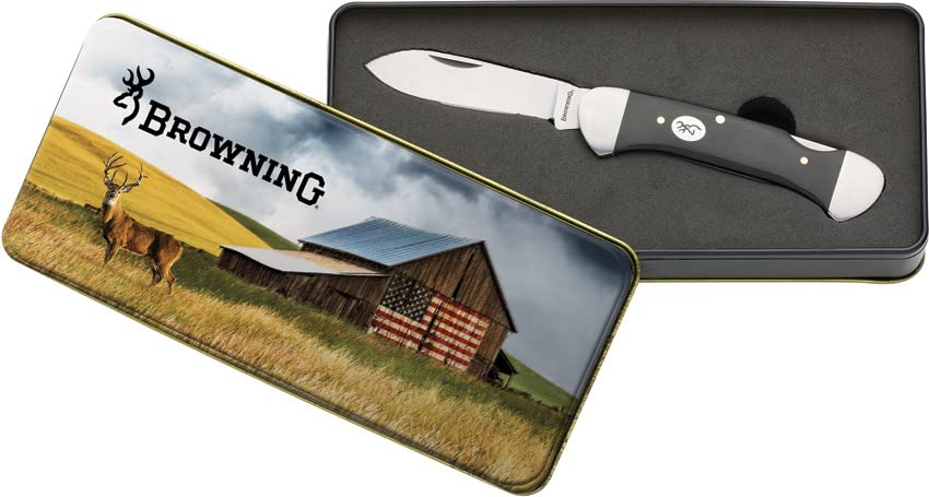 Browning Vintage Whitetail Folding Knife w/Gift Tin
