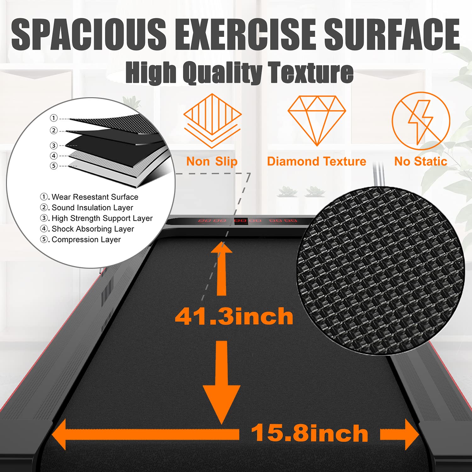 2 in 1 Treadmill for Home Portable Under Desk Treadmill