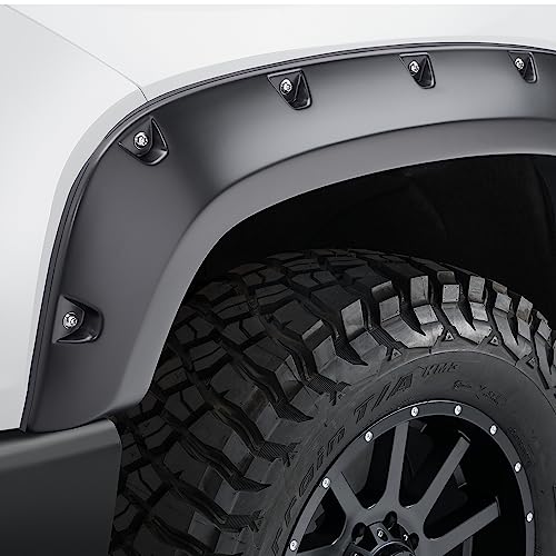 Bushwacker Pocket/Rivet Style Front & Rear Fender Flares | 4-Piece Set, Black, Smooth Finish | 10927-02 | Fits 2011-2016 Jeep Grand Cherokee (Excluding SRT8)