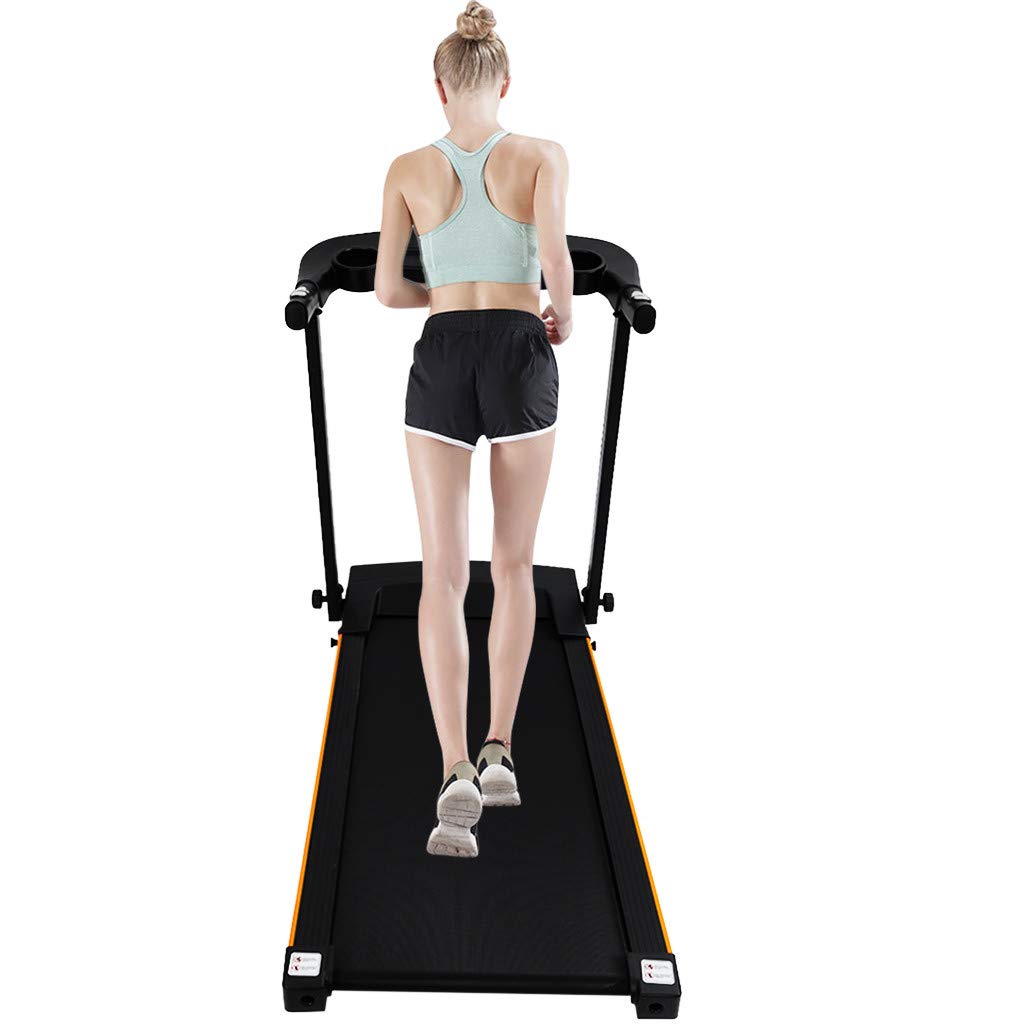 2HP Folding Electric Treadmill for Home Gym, Portable Running Machine for Workout Running Walking Jogging with 12 Preset Program&LCD Display, Max Speed 8MPH (Black)