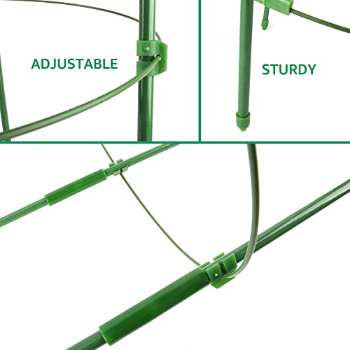 Adjustable Tomato Cage,36" Plant Support Garden Plant Stakes Cucumber Trellis with 4 Adjustable Ring for Climbing Plants Vegetables,Flowers,Fruit,Rose Vine Climbing Plants(6 Pack)