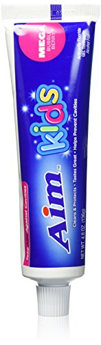 AIM Kids Mega Fluoride Toothpaste, Bubble-berry
