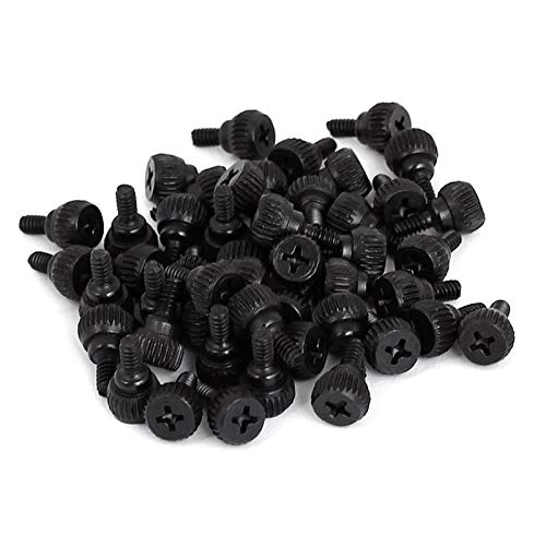 PC for Computer Case Thumbscrews M3.5 Thumb Screws Black 50 Pcs SCRW-209634