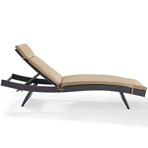 Crosley Biscayne Outdoor Wicker Chaise Lounge White/Brown Brown/Mocha