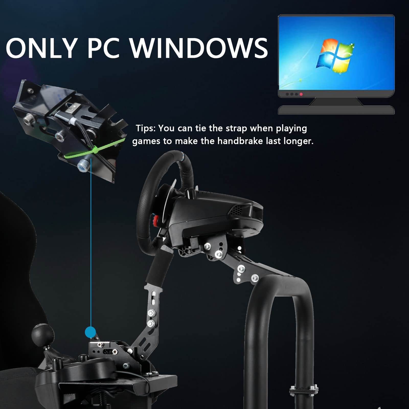 Anman G920 USB Handbrake,14-bit Progressive Handbrake with Clamp for PC Windows Racing Games Logitech G920/G923 Thrustmaster Peripherals/Dirt Rally