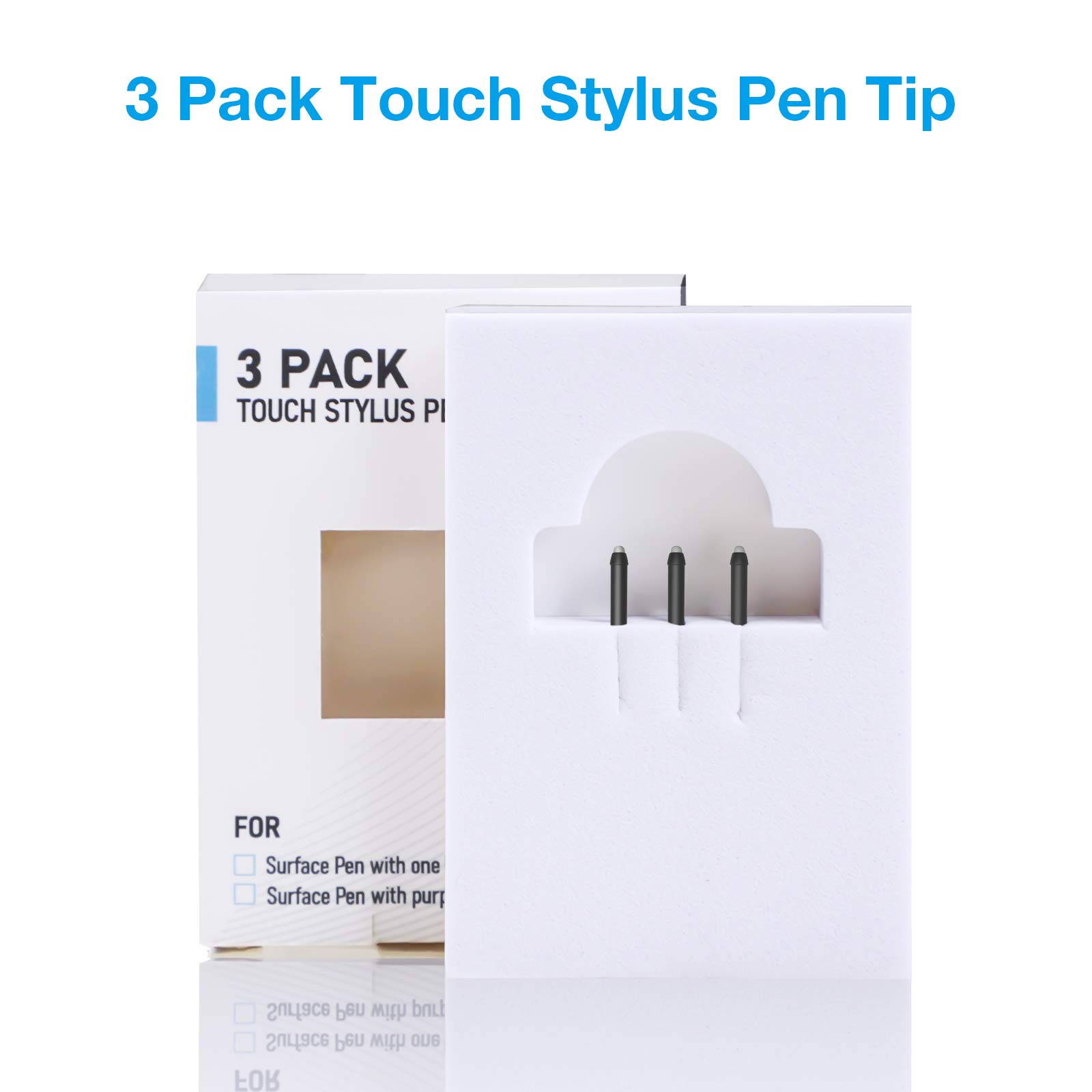 HB Pen Tips, Original Refill Replacement for Microsoft Surface Pen Model 1776(EYU-00009),Surface Pro 4 Pen - 3Pack