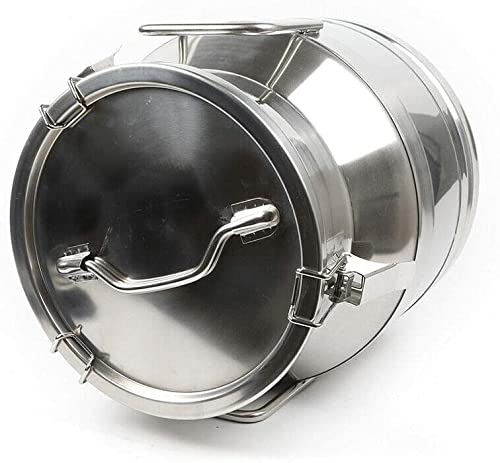 3.16Gallon Stainless Steel Milk Can Ice Bucket Wine Bucket,Water Jug Liquid Storage Pail,Commercial Fermentation Barrel,Canisters for Kitchen