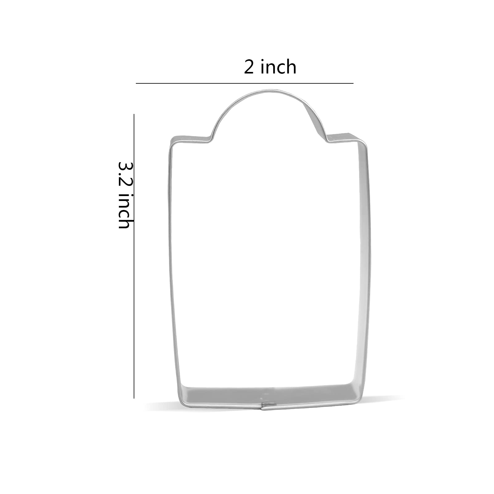 3.2 inch Small Gift Tag Cookie Cutter - Stainless Steel
