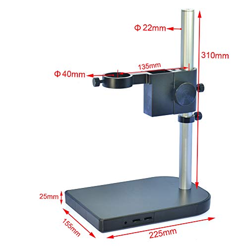HAYEAR 34MP 1080P 60FPS 2K Full HD HDMI USB C-Mount Electronic Industry Microscope Camera Kit Digital Magnifier for PCB Repair + 100X C-Mount Lens+8" HD LCD Monitor + 40 LED Illumination Lamp