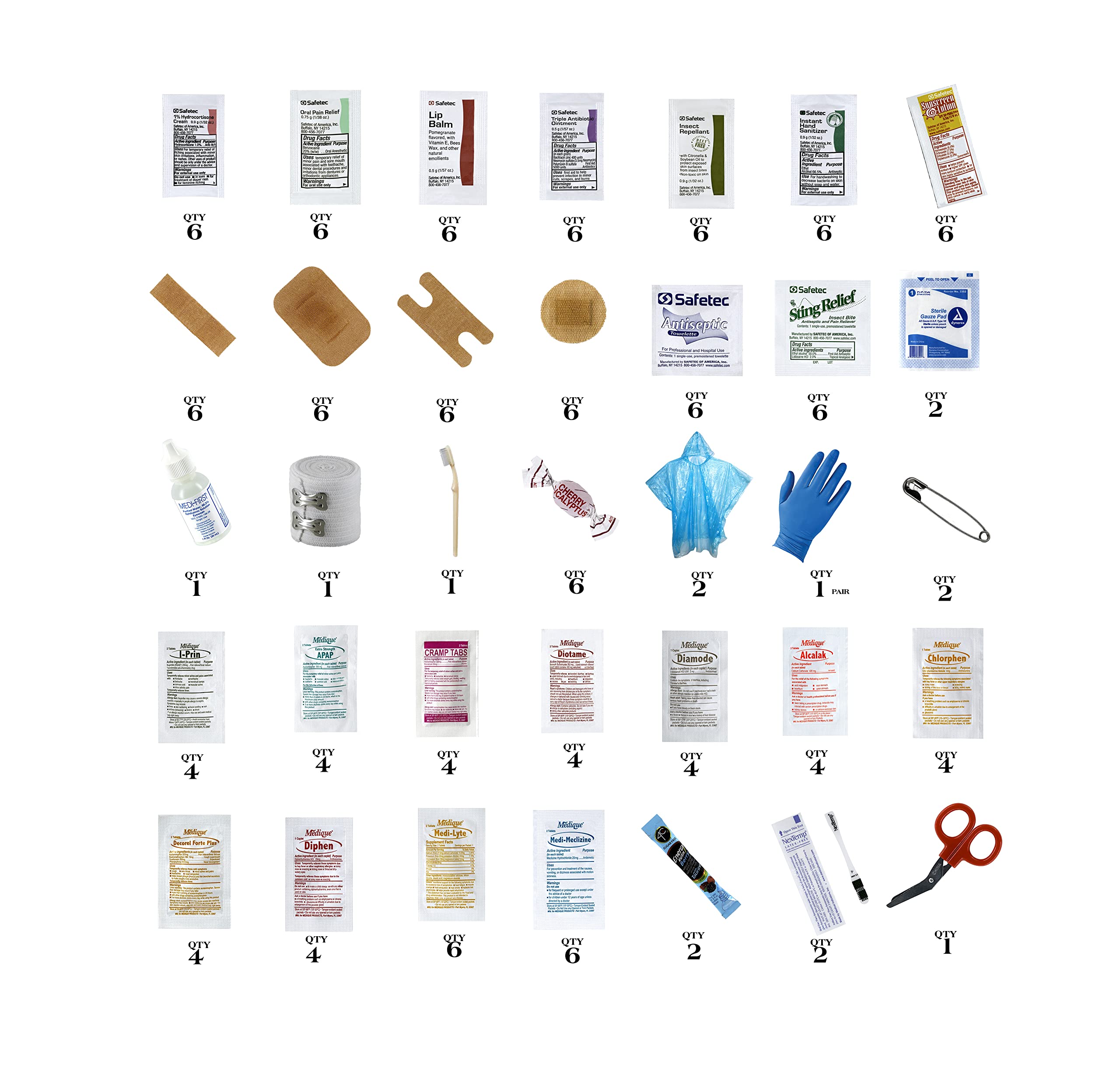 CruisePaks Essentials Personal First Aid & Medicine Accessories 150 Piece | Basic | Travel Kit