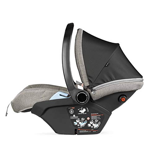 Peg Perego Primo Viaggio 4-35 Lounge - Reclining Rear Facing Infant Car Seat - Includes Base with Load Leg & Anti-Rebound Bar - for Babies 4 to 35 lbs - Made in Italy - City Grey (Grey)