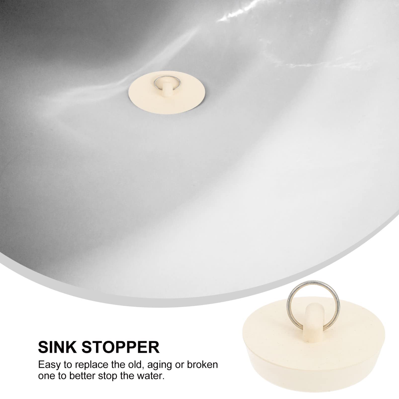 6pcs Rubber Sink Stopper Tub Stopper Kitchen Sink Stopper Drain Stopper Tub Drain Parts Bathroom Bath Stopper Bath Plugs Kitchen Sink Plug Sink Water Stopper Bathtub Plugs