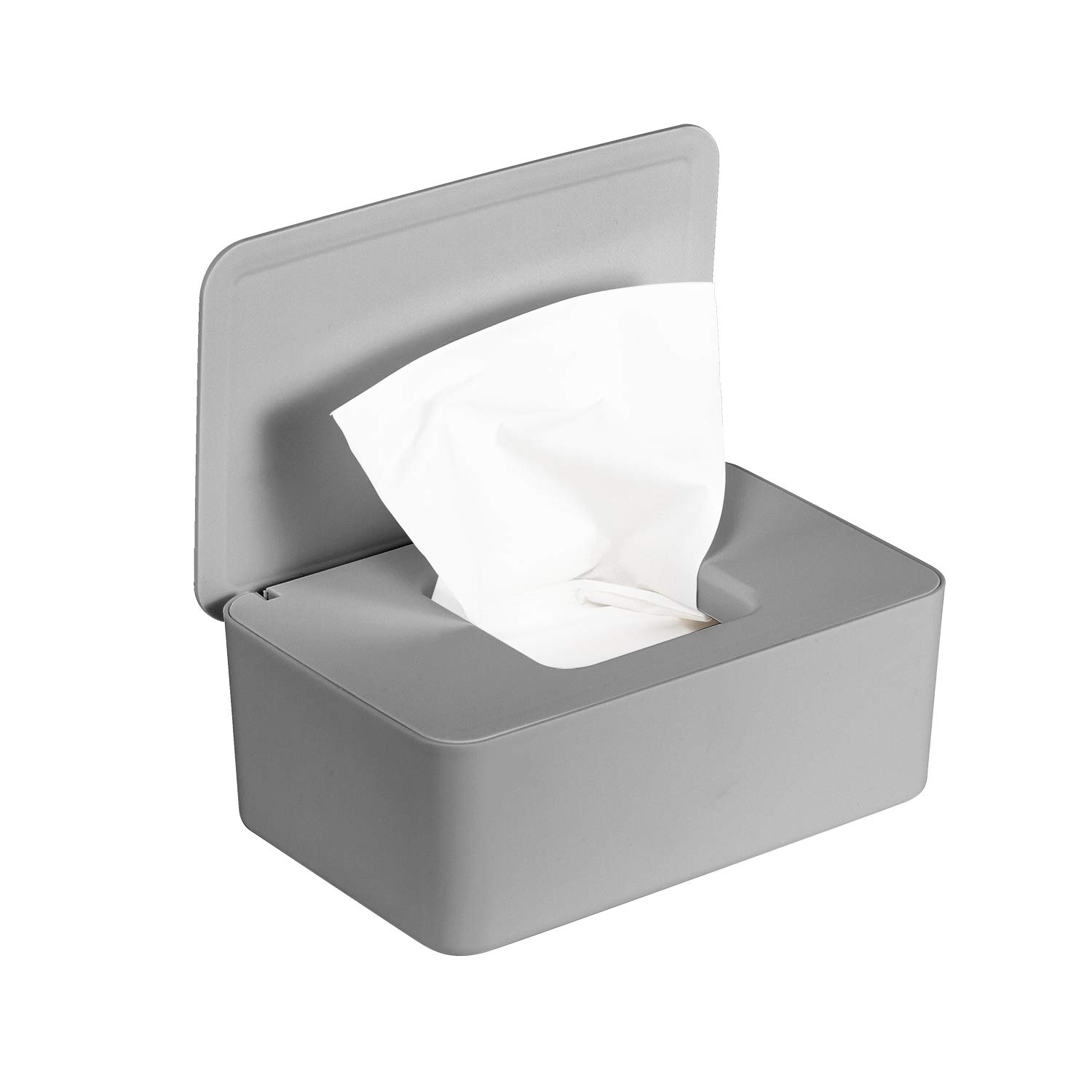 Ophobay Baby Wipes Dispenser, Baby Wipes Case Holder Keeps Diaper Wipes Fresh Wipe Container with Seal Design Grey