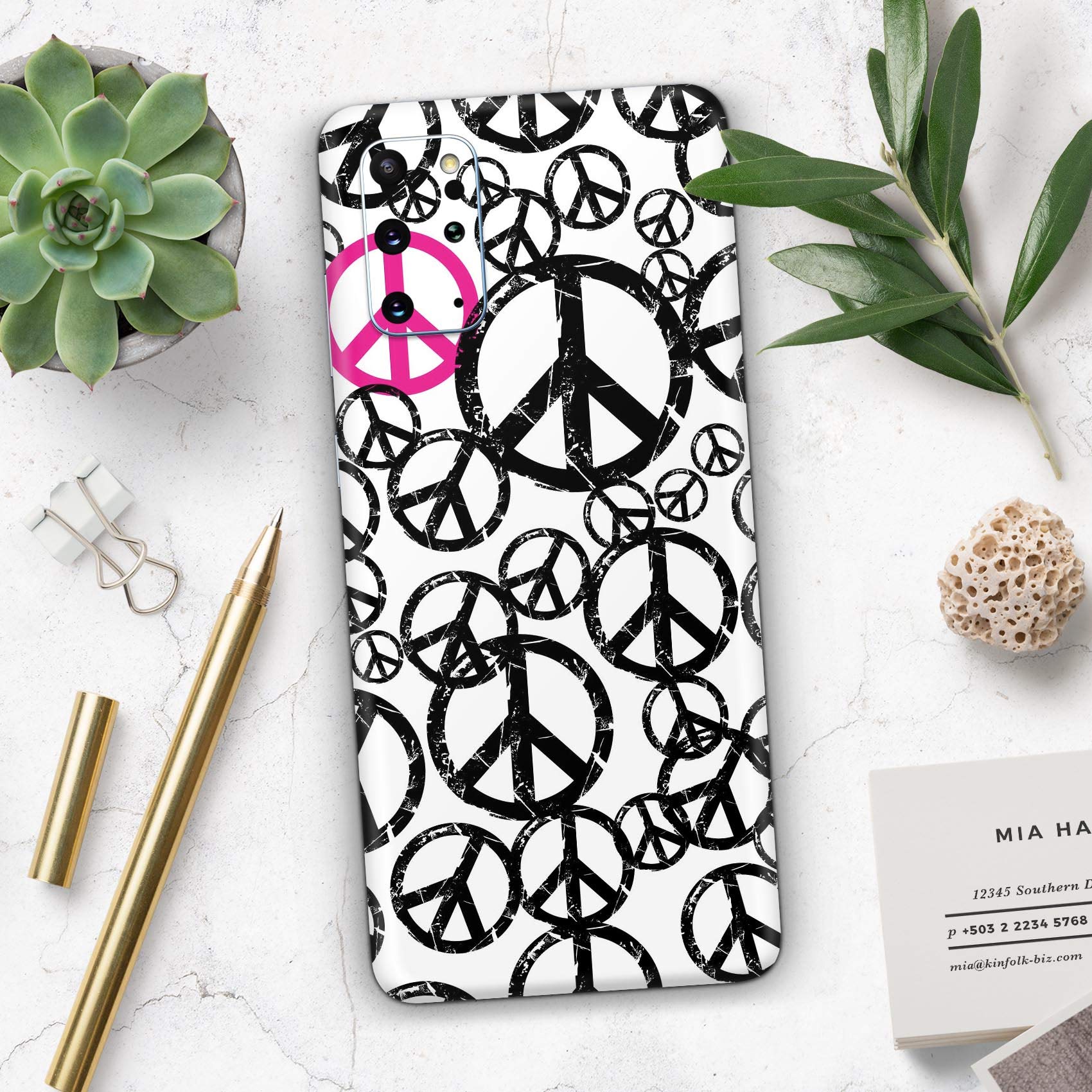 DesignSkinz Peace Collage Protective Vinyl Decal Wrap Skin Cover Compatible with The Samsung Galaxy S20 (Screen Trim & Back Glass Skin)