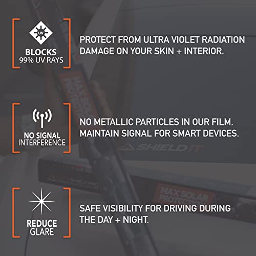 DIY-MotoShield Pro Premium Nano Ceramic Tint (5% VLT) 30” in x 10’ ft Roll | Professional Window Film for Auto, Reduce Infrared Heat & Block UV by 99%