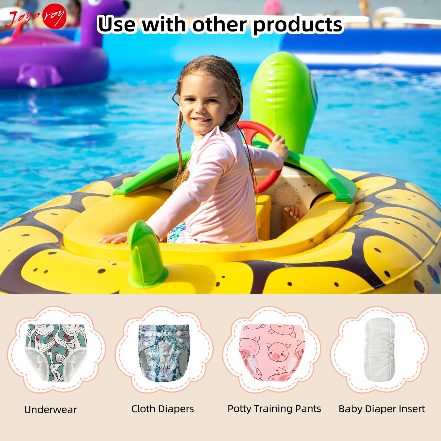 Joyoroy Diaper Covers for Girls Plastic Underwear Covers for Potty Training Rubber Pants for Toddlers Plastic Training Pants Plastic Diaper Covers Toddler Plastic Underwear for Toddlers 3t
