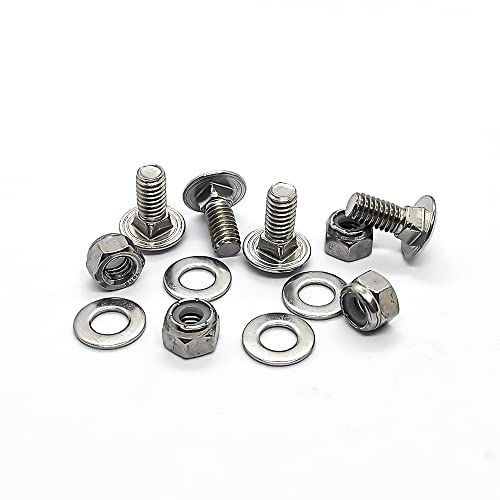 4pcs 784-5581A Carriage Bolts Nuts and Washers Kit Replacement 784-5581A Shave Plate Scraper Bar (5/16-18) 5/8"