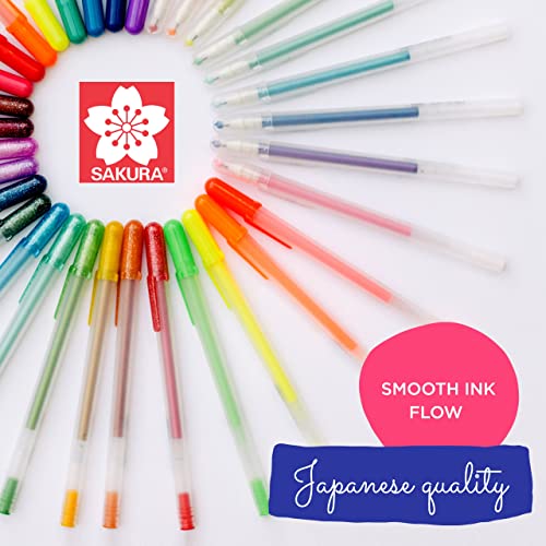 SAKURA Gelly Roll Moonlight 06 Gel Pens - Fine Point Ink Pen for Journaling, Art, or Drawing - Gray Ink - Fine Line - 5 Pack