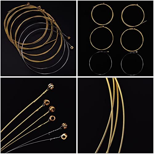 2 Set of 6 Guitar Strings Replacement Steel Strings Set Acoustic Guitar Strings Part Steel Core Classic Folk Electric Guitar Copper Alloy Wound