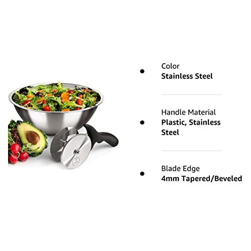 Salad Chopper Blade and Bowl β Stainless Steel Salad Cutter Bowl with Chef Grade Mezzaluna Salad Chopper β Ultra-Fast Salad Prep by Kitchen Hackables