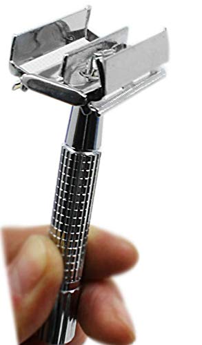 Old Fashion Double Edge Razor and 12 Stainless Razor Blade Ultimate Shaving Experience