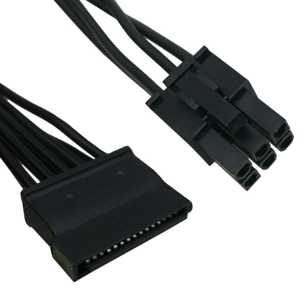 COMeap SATA Power Cable for Seasonic Antec PSUs, 6 Pin to 3X 15 Pin SATA Hard Drive Power Adapter Splitter for BTC Mining Riser Card 20-in(50cm)