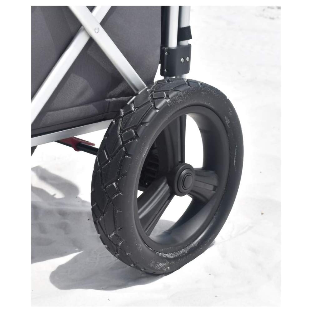 Keenz Heavy Duty All Terrain Wheel Set Kit with Axel for 7S Toddler Stroller Wagons to Travel on Snow, Dirt, Gravel, and Uneven Terrains, Black