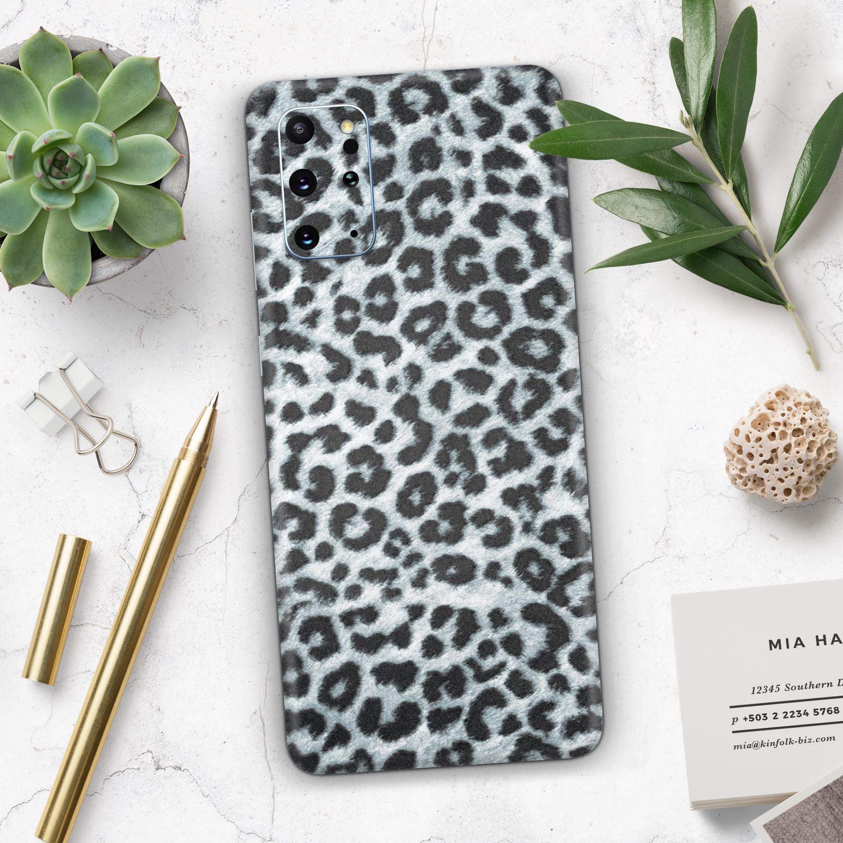 DesignSkinz Real Leopard Animal Print Protective Vinyl Decal Wrap Skin Cover Compatible with The Samsung Galaxy S20 (Screen Trim & Back Glass Skin)