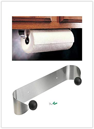 TSMST Paper Towel Holder Stainless Steel Under Cabinet/Wall-Mounted Paper Towel Rack for Kitchen, Bathroom, Easy to Install