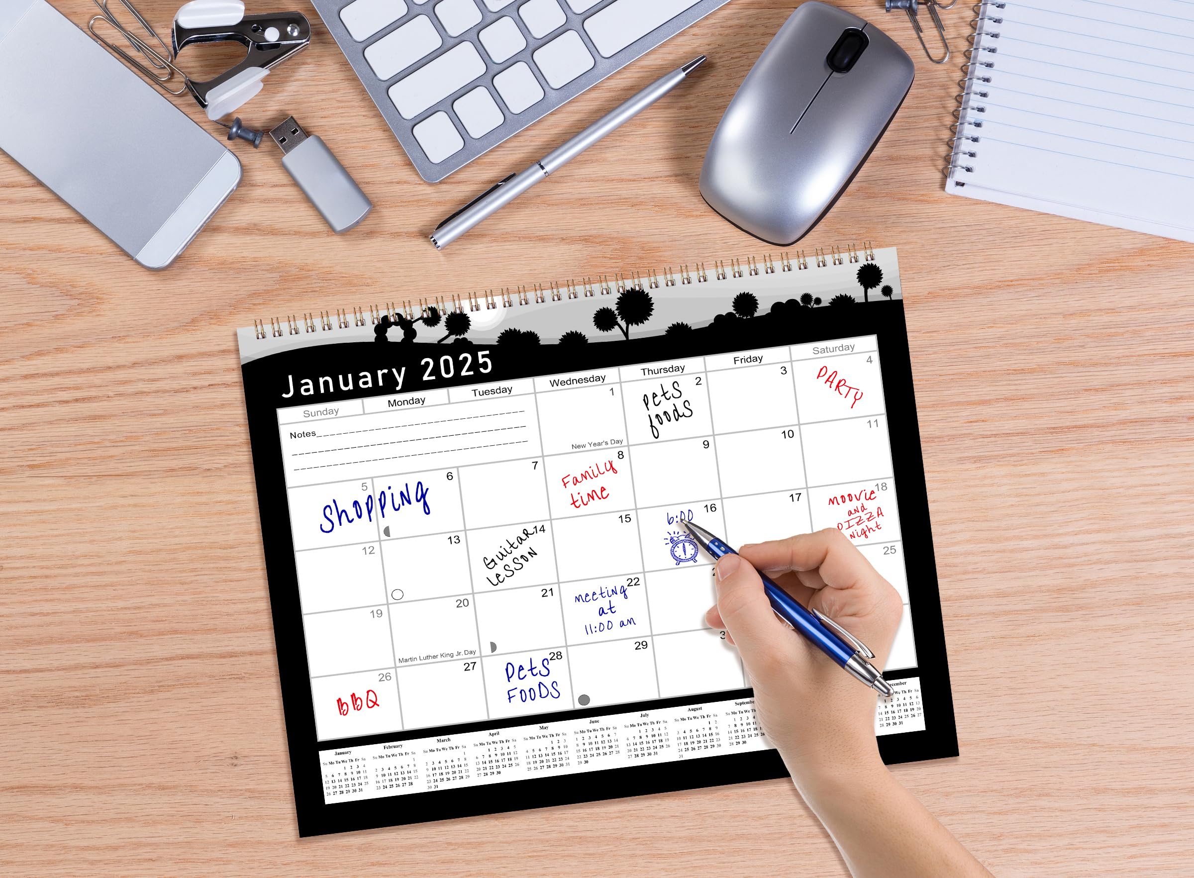 2025 Monthly Desktop/Wall Calendar/Planner - Habit Tracker - Daily, Weekly & Monthly Goal Motivational Habit Tracking Journal Inspirational - (Edition #015)