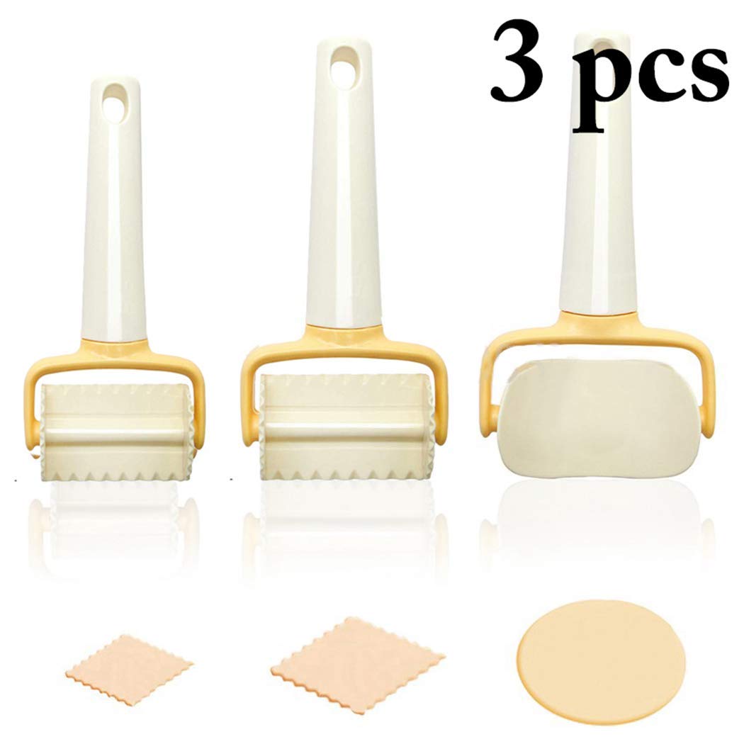 3Pcs Rolling Cookie Cutters Foundant Cutters Biscuit Rolling Cutters