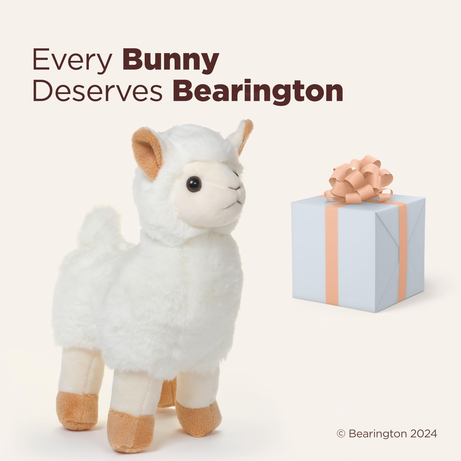 Bearington Lil' Alma Small Plush Stuffed Animal Llama, 7 inches