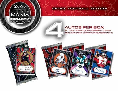 2022 Wild Card Auto Mania Pro Look Football Retail Edition Box Brock Purdy RC 4 Autographs Per Box