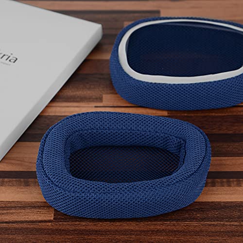 Geekria QuickFit Mesh Fabric Replacement Ear Pads for Logitech G433 G233 G PRO Headphones Earpads, Headset Ear Cushion Repair Parts (Blue)
