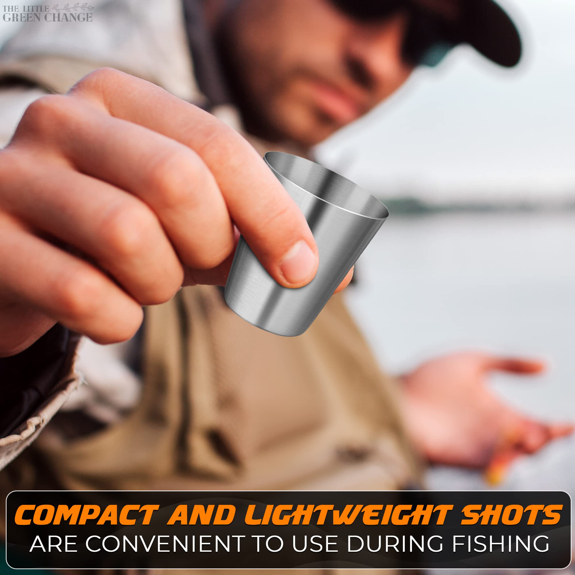 30 ml Stainless Steel Shot Glasses Drinking Vessel - 15 Pcs Outdoor Camping Travel Coffee Tea Cup, Silver Cup - Unbreakable Metal Shooters for Whiskey Tequila Liquor Great Barware Gift