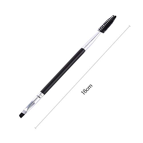 Osinee Duo Eyebrow Brush with Spoolie & Slant Tip Tweezers & Curved Blades Scissors,for Eyebrow Eyelash Extensions,Eyebrow Grooming Set
