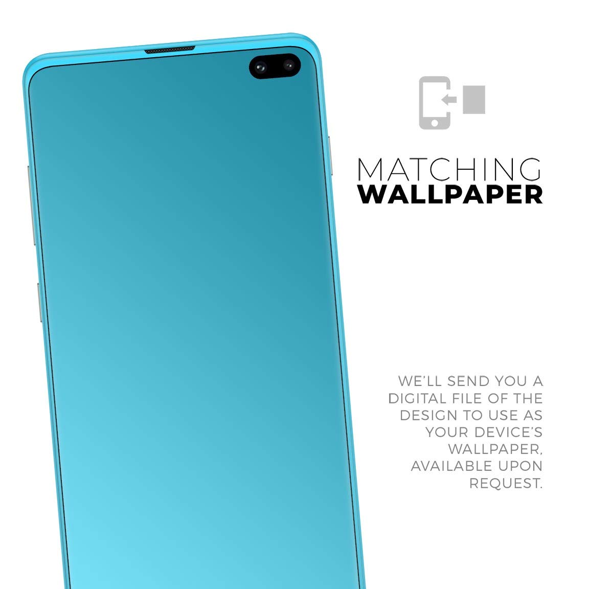 DesignSkinz Solid Turquoise Blue Protective Vinyl Decal Wrap Skin Cover Compatible with The Samsung Galaxy S20 (Screen Trim & Back Glass Skin)