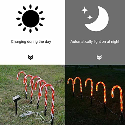 Christmas Candy Cane Lights,Solar Christmas Light, Christmas Candy Cane Pathway Lights, Christmas Decoration, for Home Garden New Year Holiday Lights