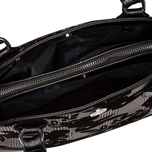 Anne Klein Triple Dome Satchel, Black Multi