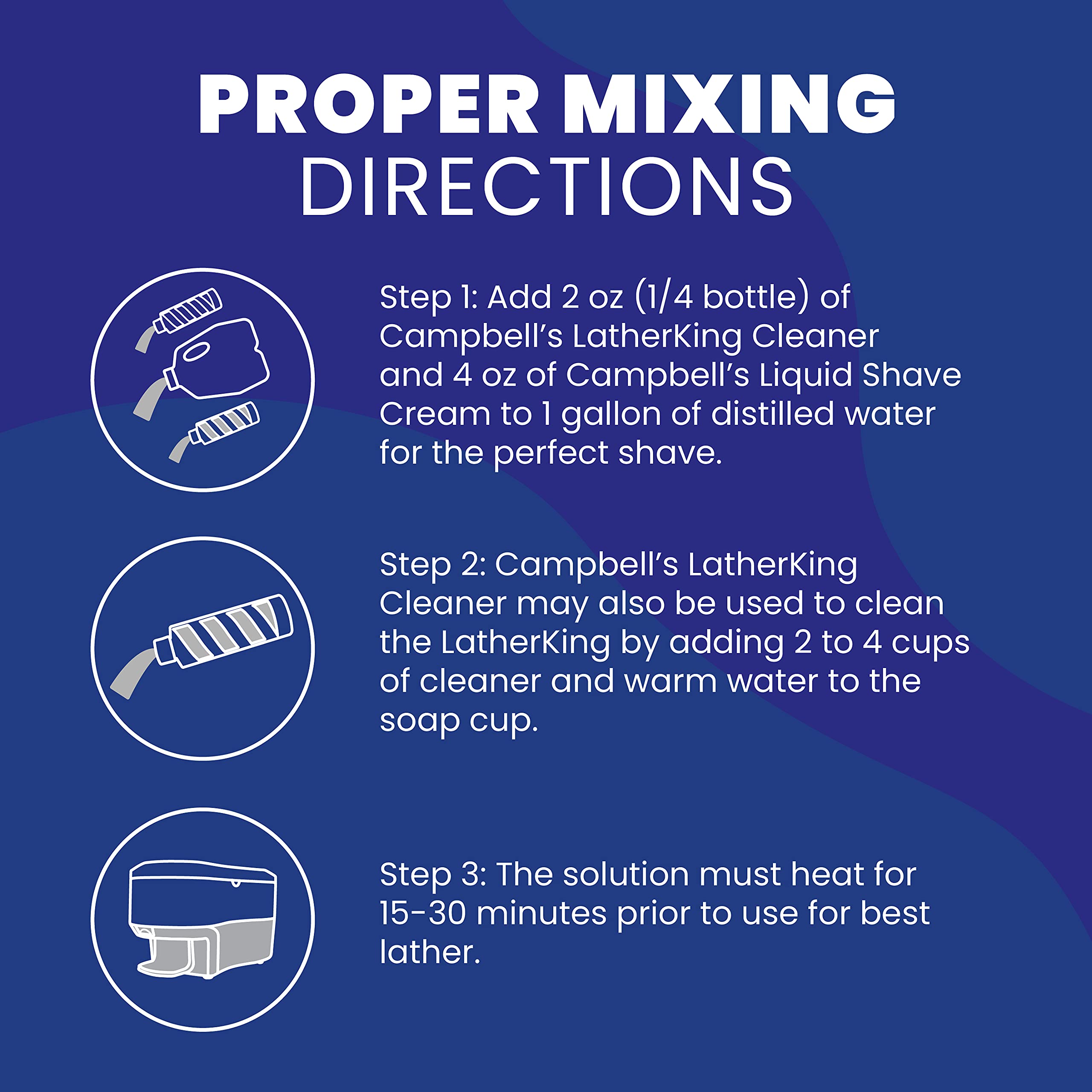 Campbellâ€™s Original LatherKing Machine Cleaner Solution, Cleaner for Hot Lather Machine, Professional Shaving Supplies and Equipment, 8 Ounces