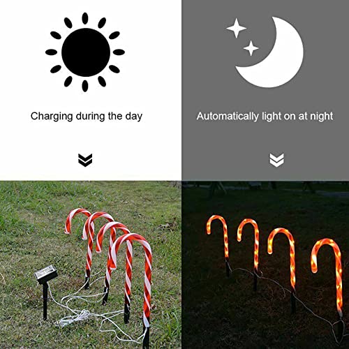 Christmas Candy Cane Lights,Solar Christmas Light, Christmas Candy Cane Pathway Lights, Christmas Decoration for Home Garden, New Year Xmas Lawn Lights,8pcs