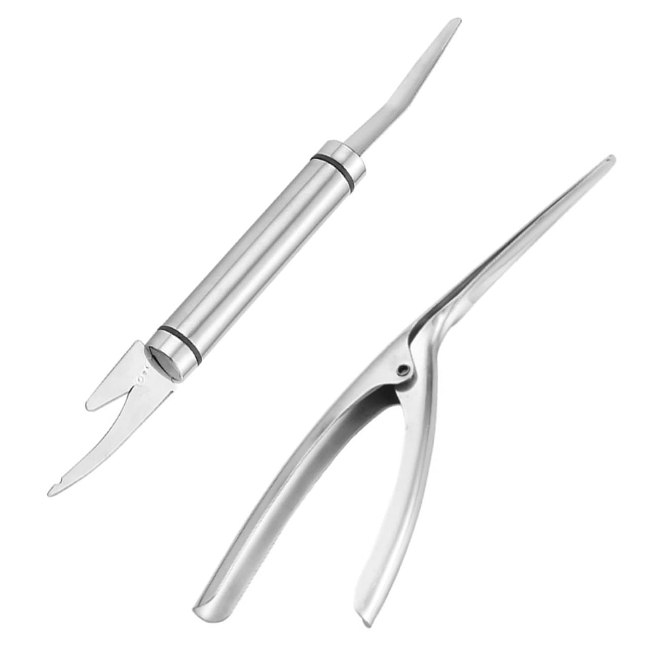 2 Sets Stainless Steel Shrimp Wire Stainless Steel Shrimp Peeler Dual Use Fish Scale Remover Dual Use Shrimp Cleaner Kitchen Accessories Home Accessory Daily Use Fish Scaler