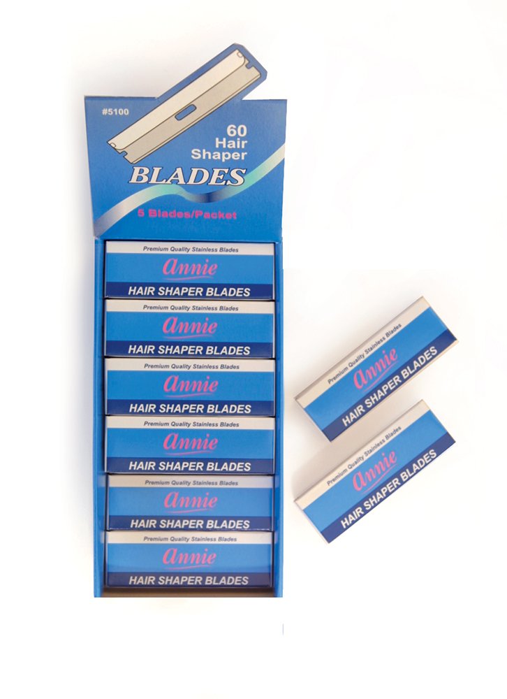 Annie premium quality hair shaper stainless blades 5100 60 pieces total