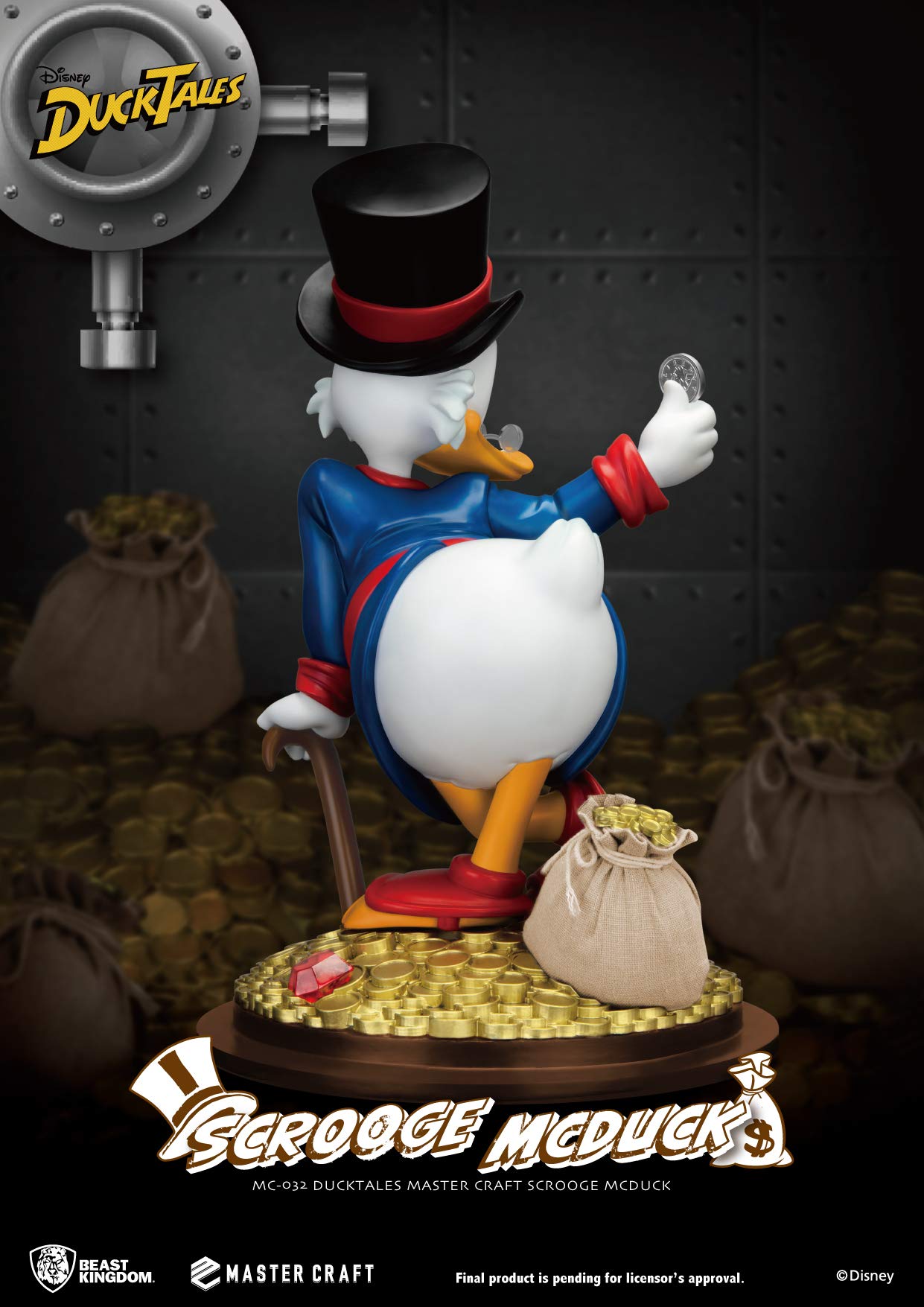 Beast Kingdom Ducktales: Scrooge McDuck MC-032 Master Craft Statue, Multicolor, 16 inches