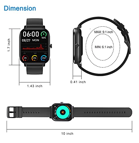 Keyouby Smart Watch,Compatible Android Phones and iPhone,1.75" LCD Screen Smartwatch with Heart Rate and Sleep Monitor,IP67 Waterproof Activity Tracker with Pedometer,Fitness Watche for Men